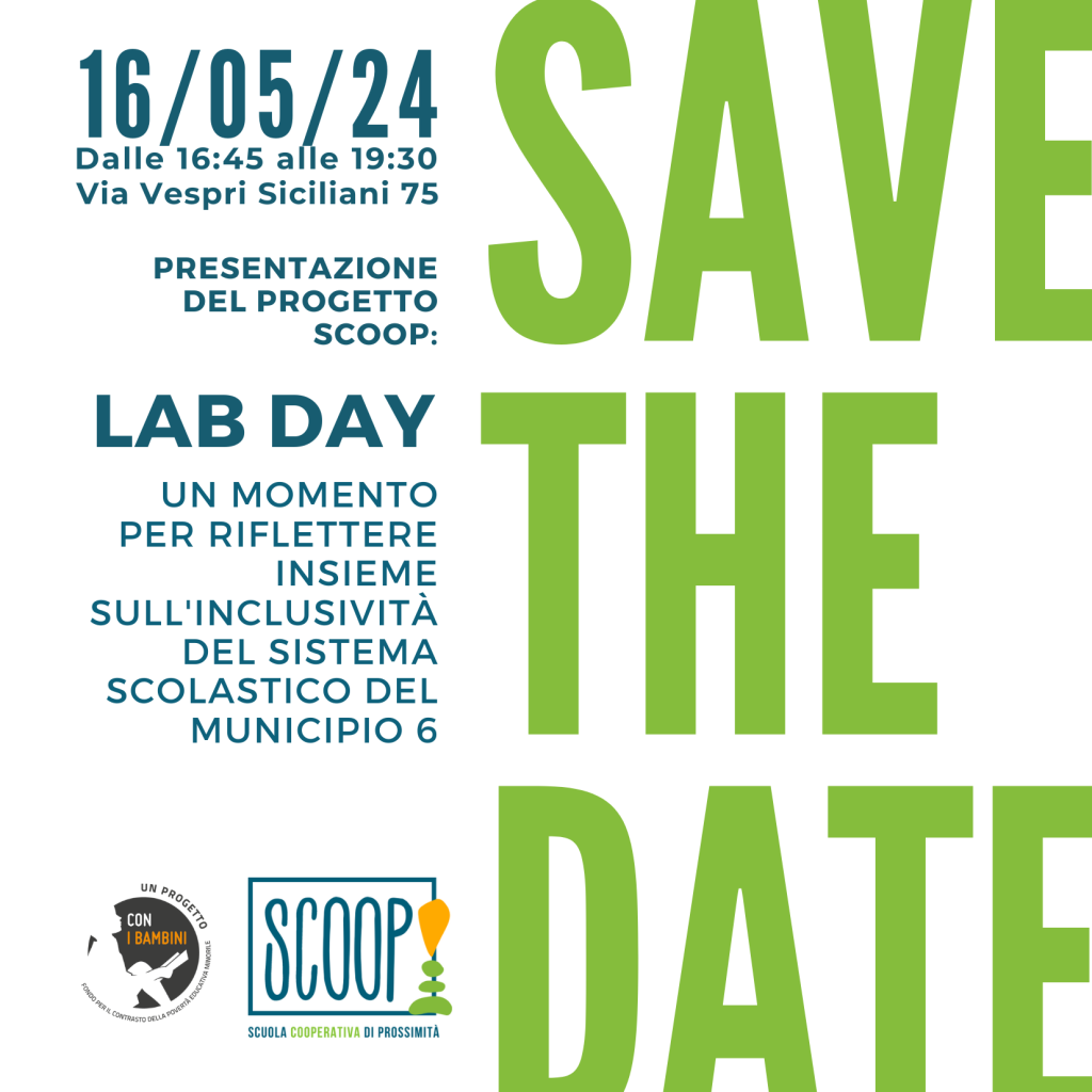 Scoop! Il 16 maggio arriva il primo Lab Day! - SCooP - Scuola ...